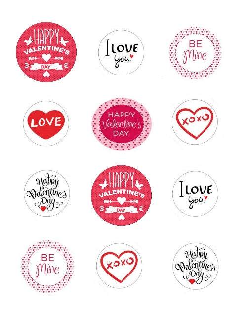 Valentines Day Edible CupCake Toppers Image Decoration – Cake Stuff to Go