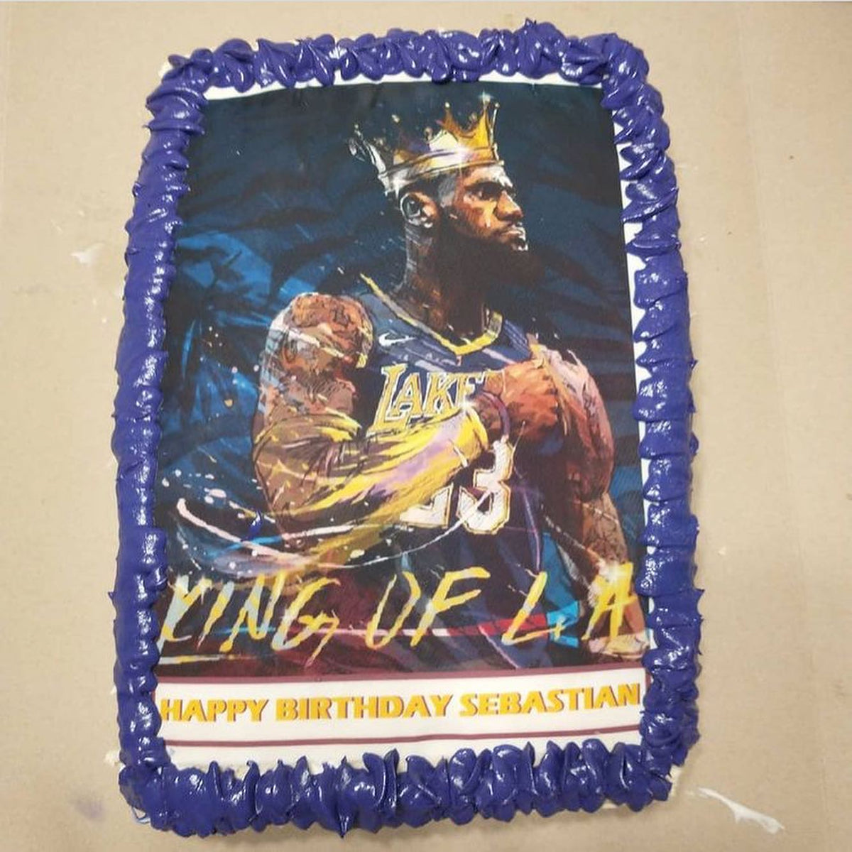 LeBron James Lakers Edible Cake Topper Decoration – Cake Stuff to Go