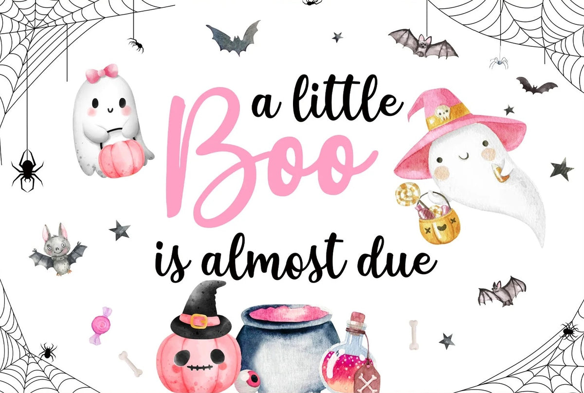 A Little Boo is Almost Due Baby Girl Baby Shower Edible Cake Topper ...