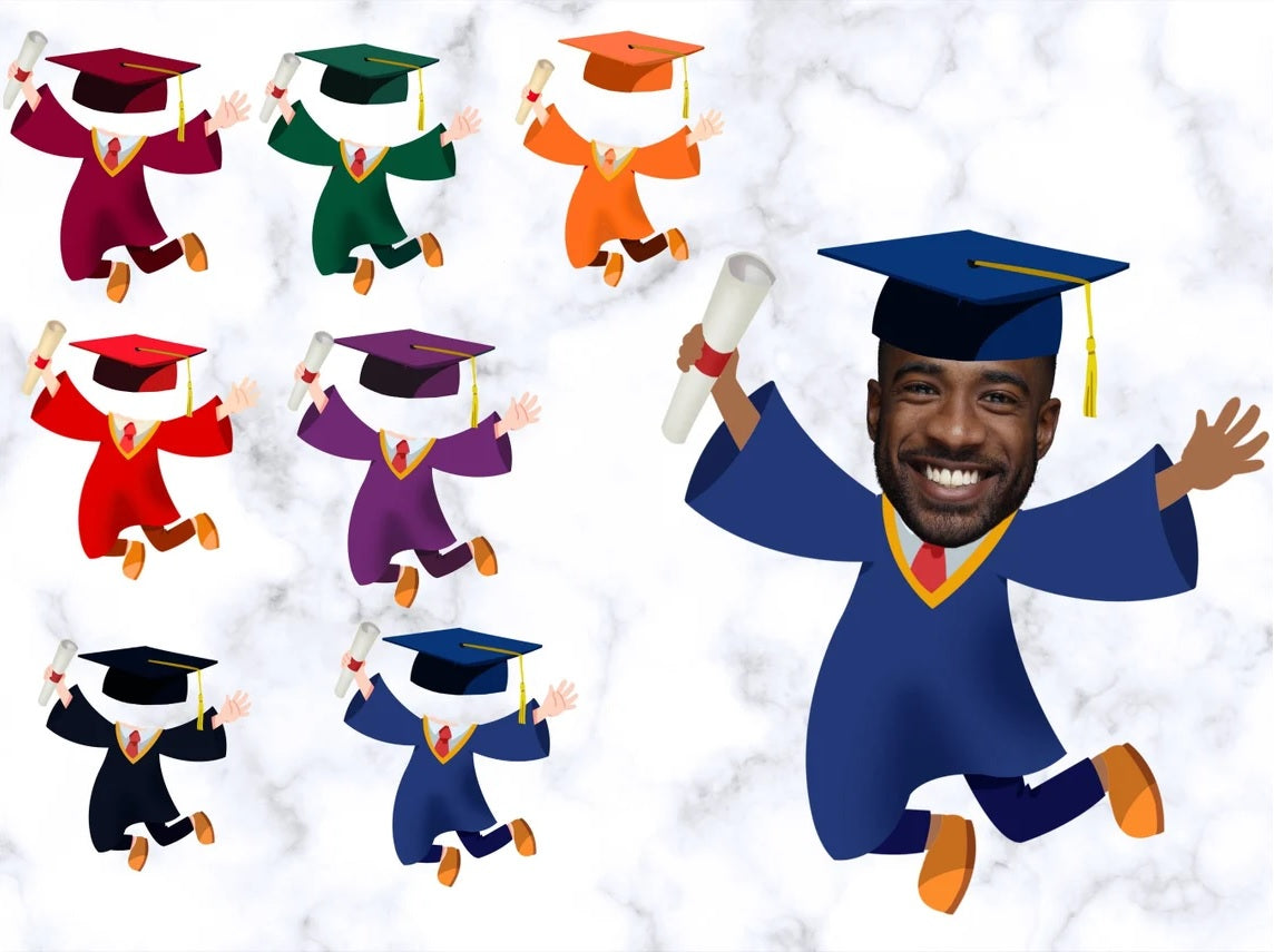 Fun Graduation w/Your Photo CupCake Topper – Cake Stuff to Go