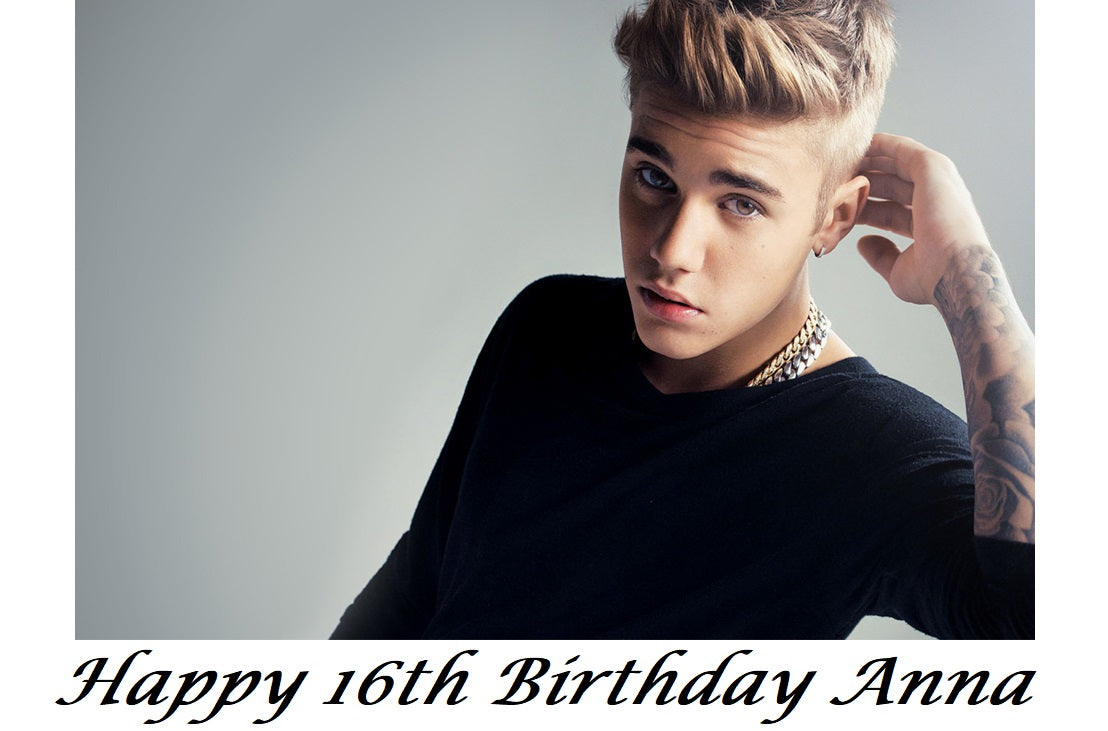 Justin Bieber Edible Cake Topper Decoration – Cake Stuff to Go