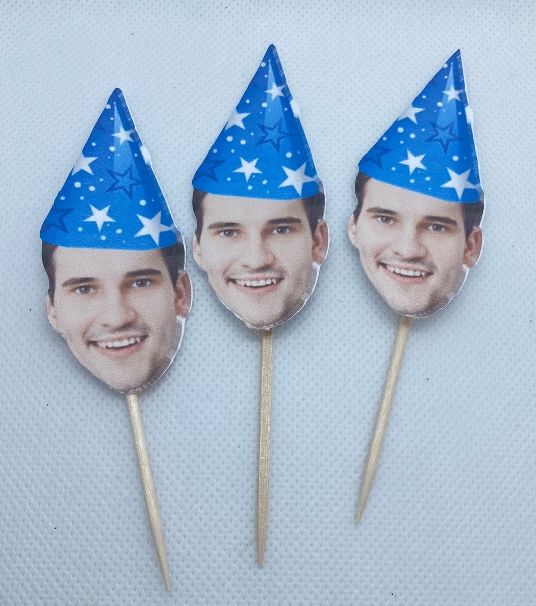 Face Cupcake Toppers with Your Custom Photo – Cake Stuff to Go