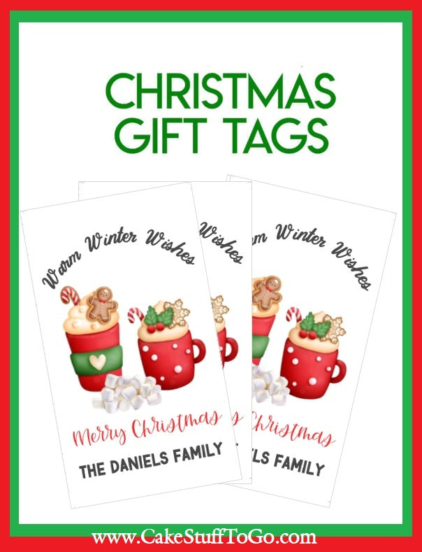 Personalized Christmas Hot Cocoa Gift Tags – Cake Stuff to Go