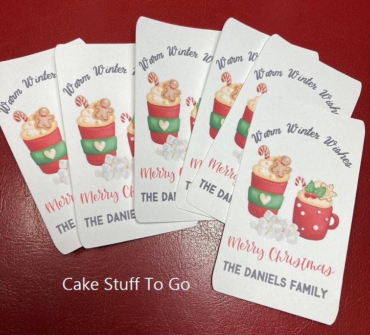 Personalized Christmas Hot Cocoa Gift Tags – Cake Stuff to Go