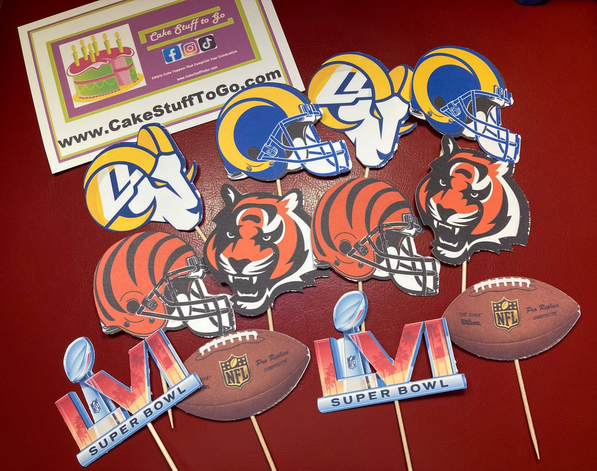 Super Bowl 56 Cincinnati Bengals VS Los Angeles Rams CupCake Toppers ...