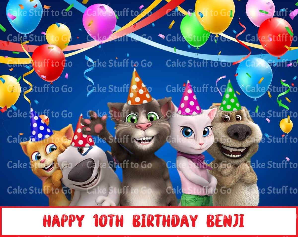 Talking Tom and Friends Edible Cake Topper Image Decoration – Cake ...